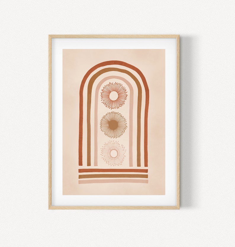 Set of 2 | Art Print Set | Boho Rainbow Wall Art | Contemporary Gallery ...