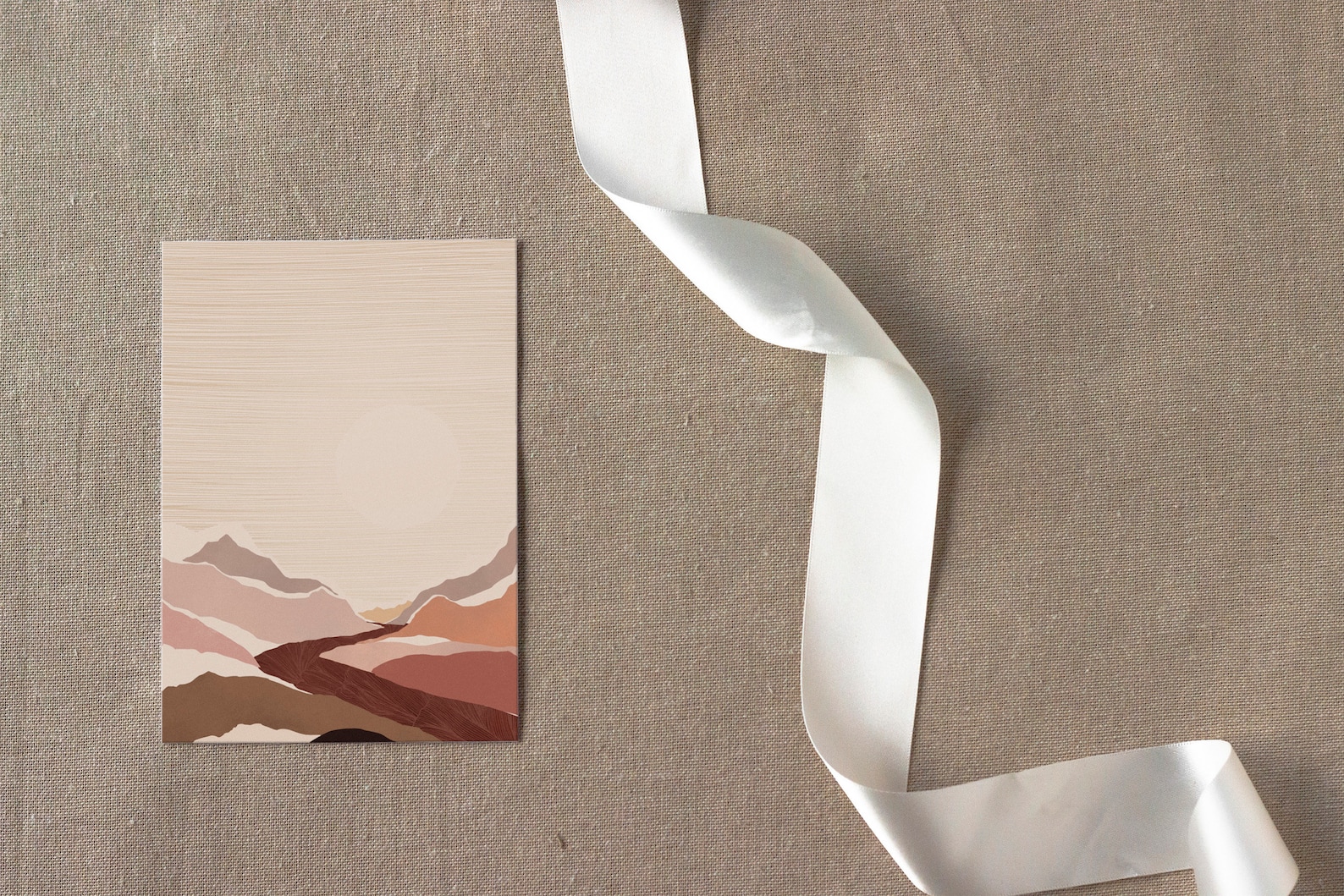 Greeting Card Landscape Gift Card Birthday Card Modern | Etsy