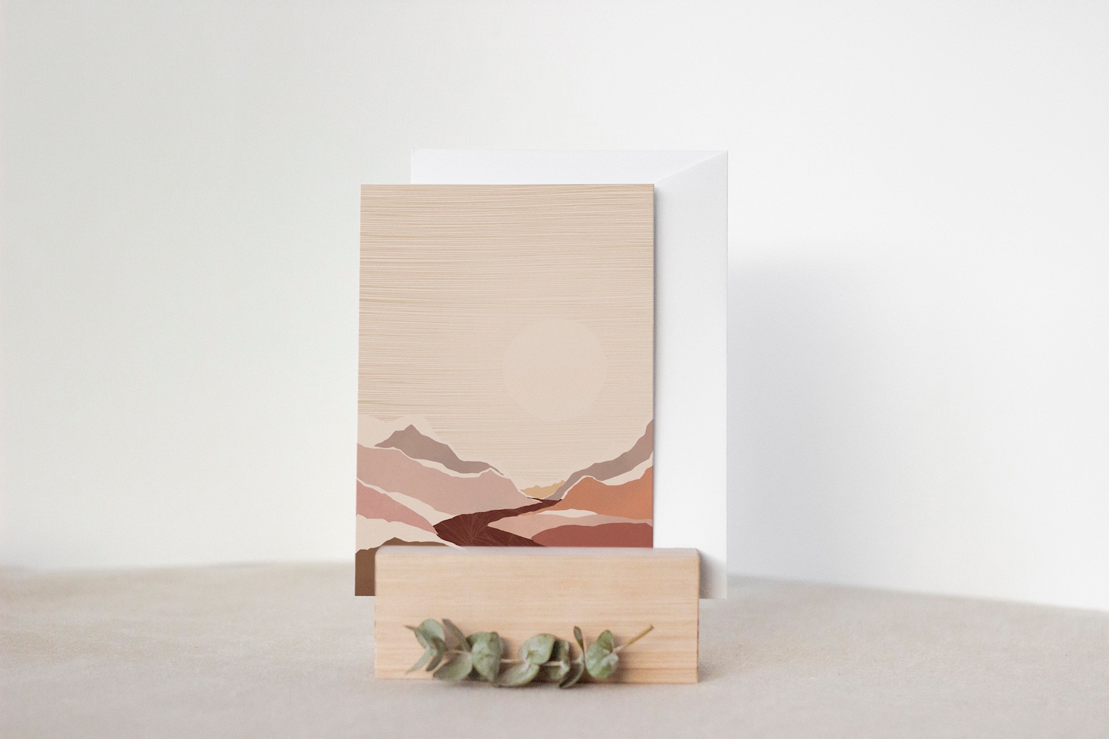 Greeting Card Landscape Gift Card Birthday Card Modern | Etsy