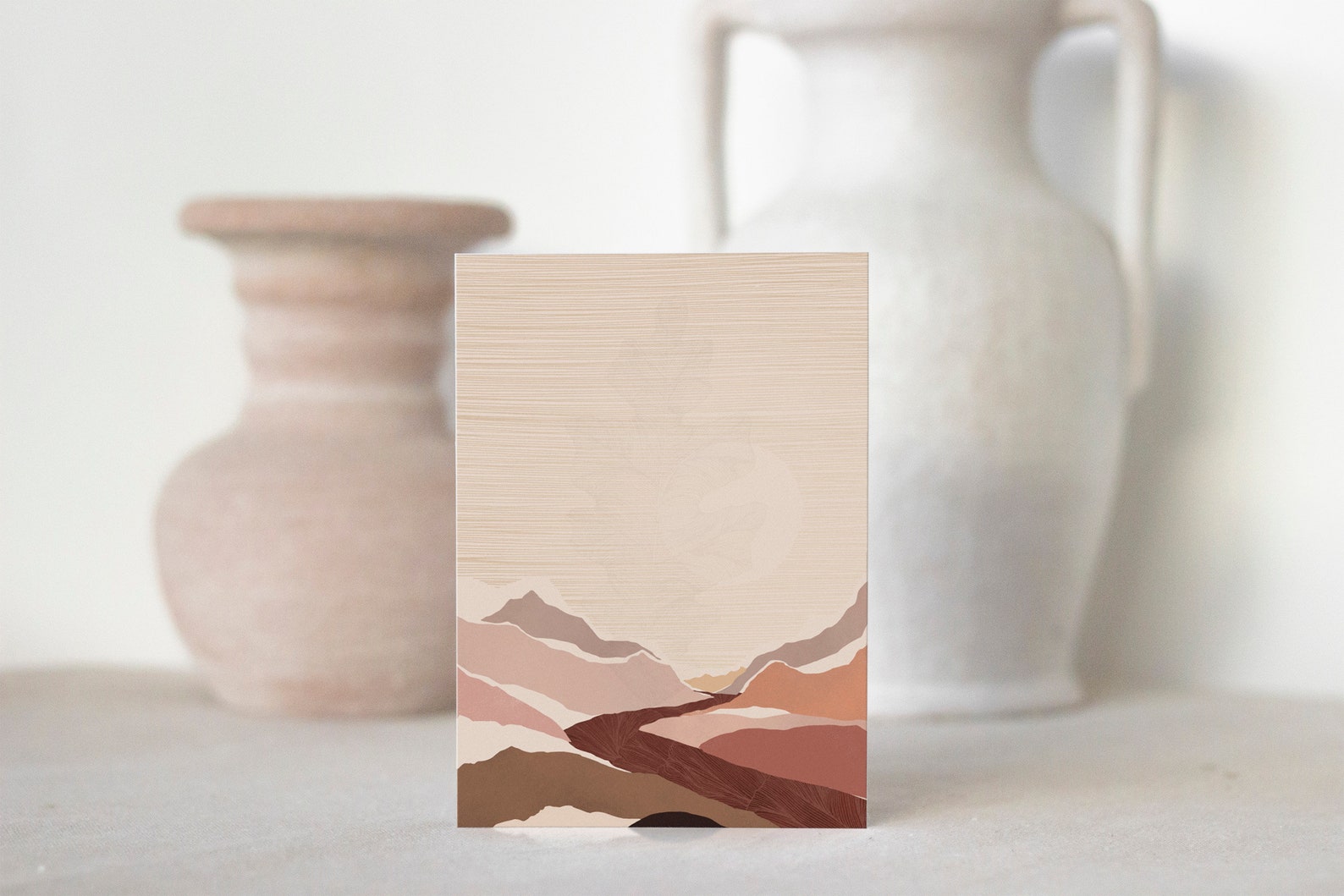 Greeting Card Landscape Gift Card Birthday Card Modern | Etsy