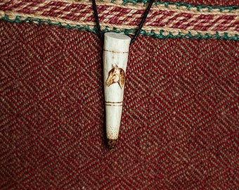Whitetail Deer Antler Tip Necklace, Copper Inlay Deer Antler Necklace ...