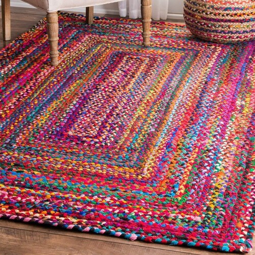 Colorful Area Rug Braided Rag Rug Floor Rug Handmade Rugs Hand - Etsy