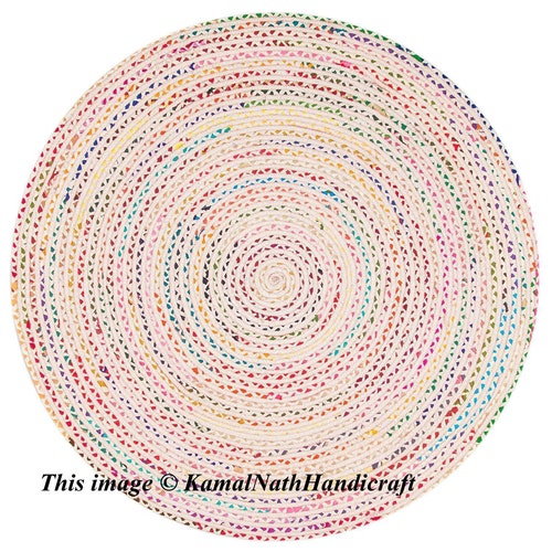 Cotton Chindi Round Rugs Reversible Hand Braided Kitchen | Etsy