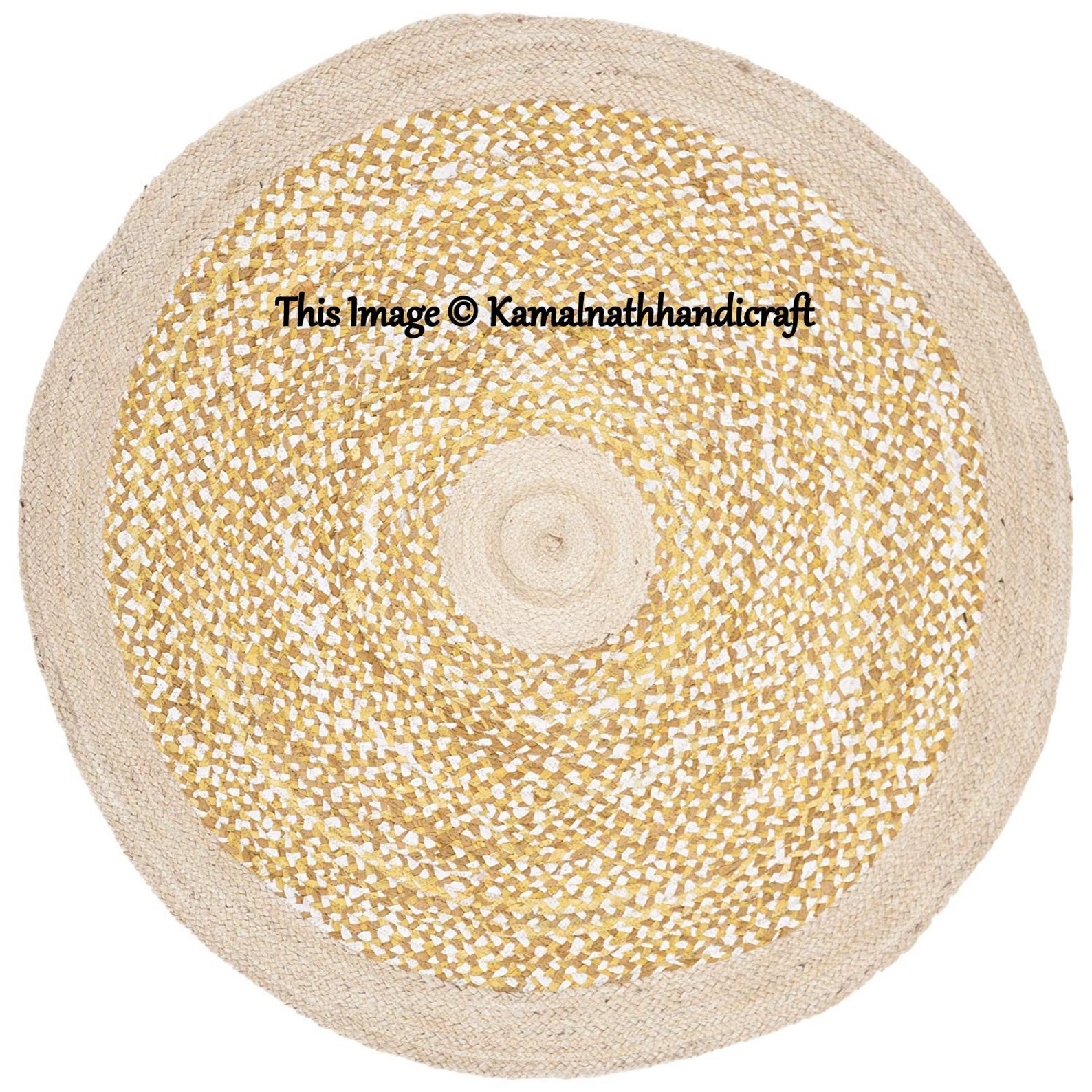 Jute Round Floor Rug Decorative Area Rug 6x6.ft Dari Rug | Etsy