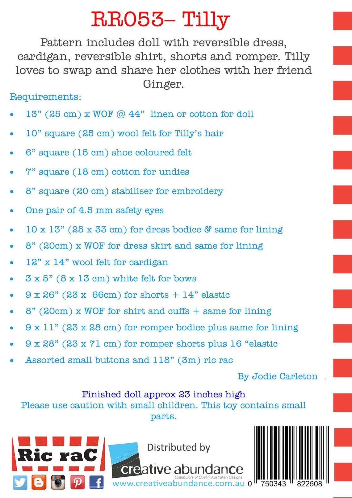Tilly Doll Sewing Pattern - Etsy