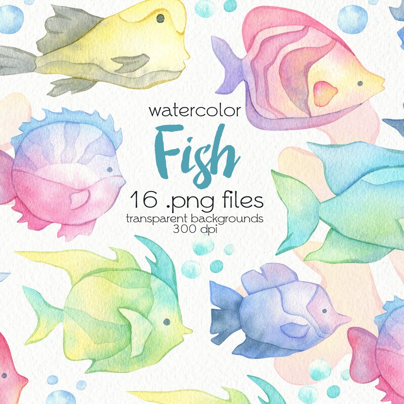 Tropical Fish Watercolor - Etsy