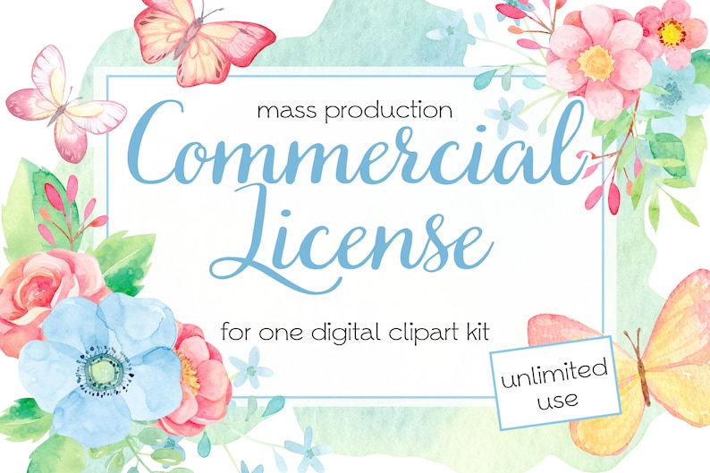 License for Commercial Use / License for Mass Production / - Etsy