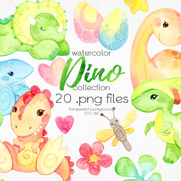 Dinosaur Clipart - Etsy