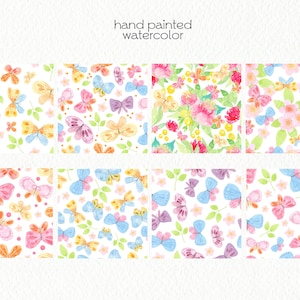Watercolor Butterflies Digital Paper / Scrapbook Paper / Seamless ...