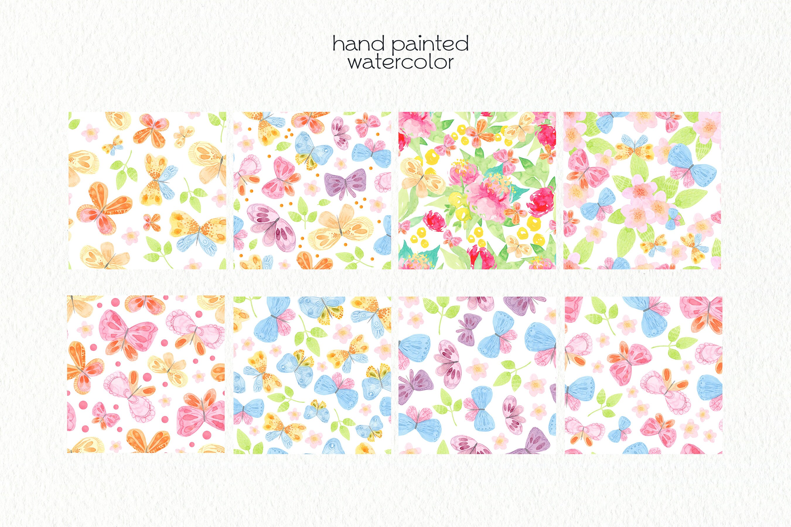 Watercolor Butterflies Digital Paper / Scrapbook Paper / - Etsy