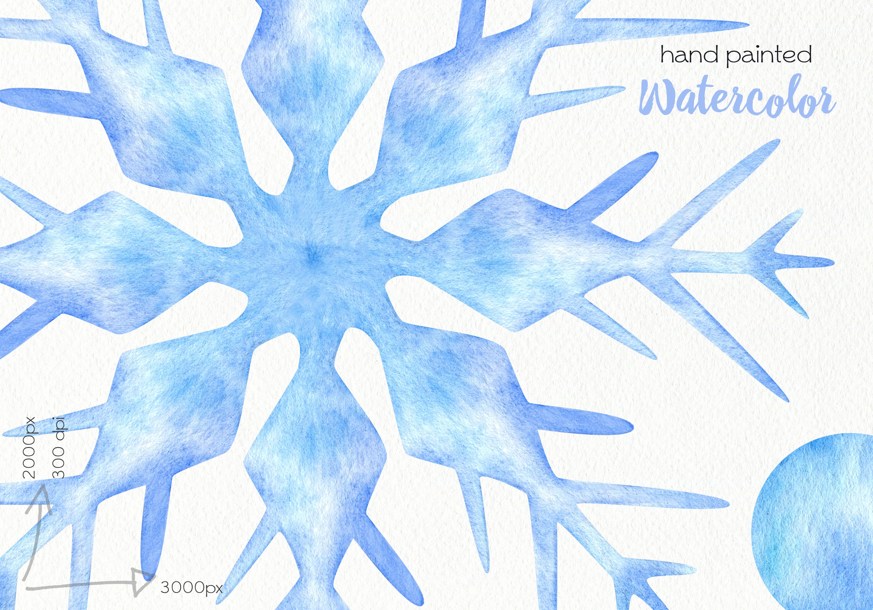 Watercolor Snowflake Clipart / Christmas Holidays / Winter - Etsy