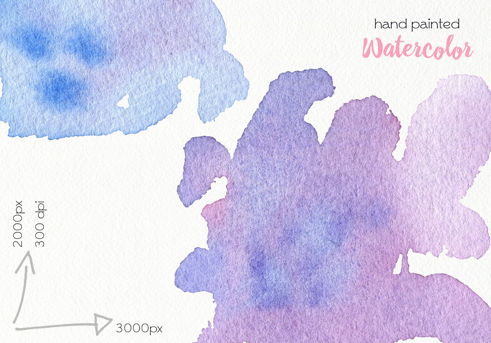 Watercolor Hand Painted Spots Clipart / Splashes and Splotches - Etsy