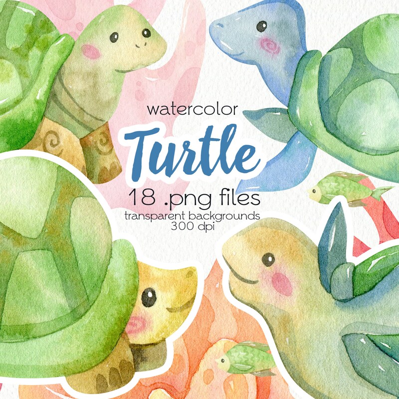 Turtle Clipart - Etsy