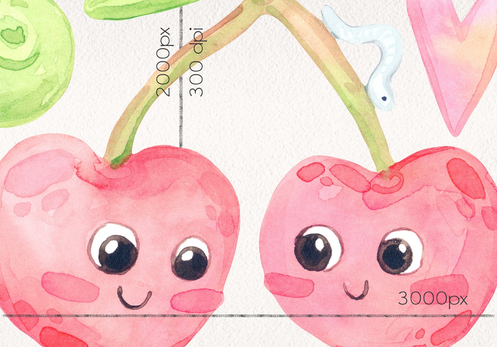 Cute Watercolor Fruit Clipart / Tropical Fruit Clipart / | Etsy