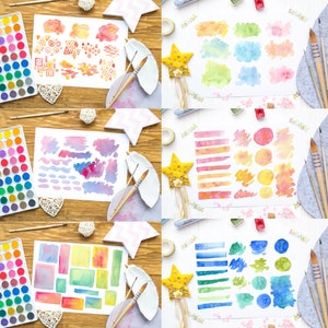 Hand Painted Watercolor Spots Clipart / Splashes and Splotches Clipart ...