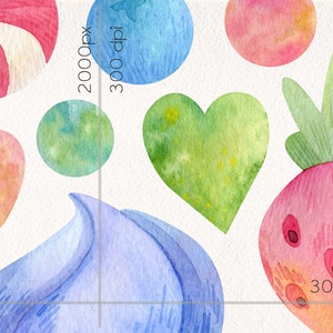 Watercolor Ice Cream and Cupcakes Clipart / Summer Sweet Food / Digital ...