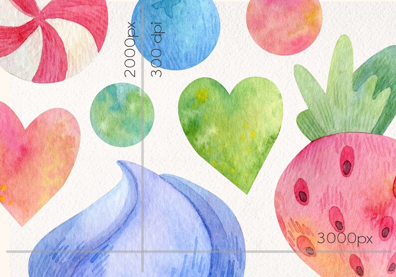 Watercolor Ice Cream and Cupcakes Clipart / Summer Sweet Food | Etsy