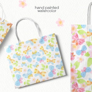 Watercolor Butterflies Digital Paper / Scrapbook Paper / Seamless ...