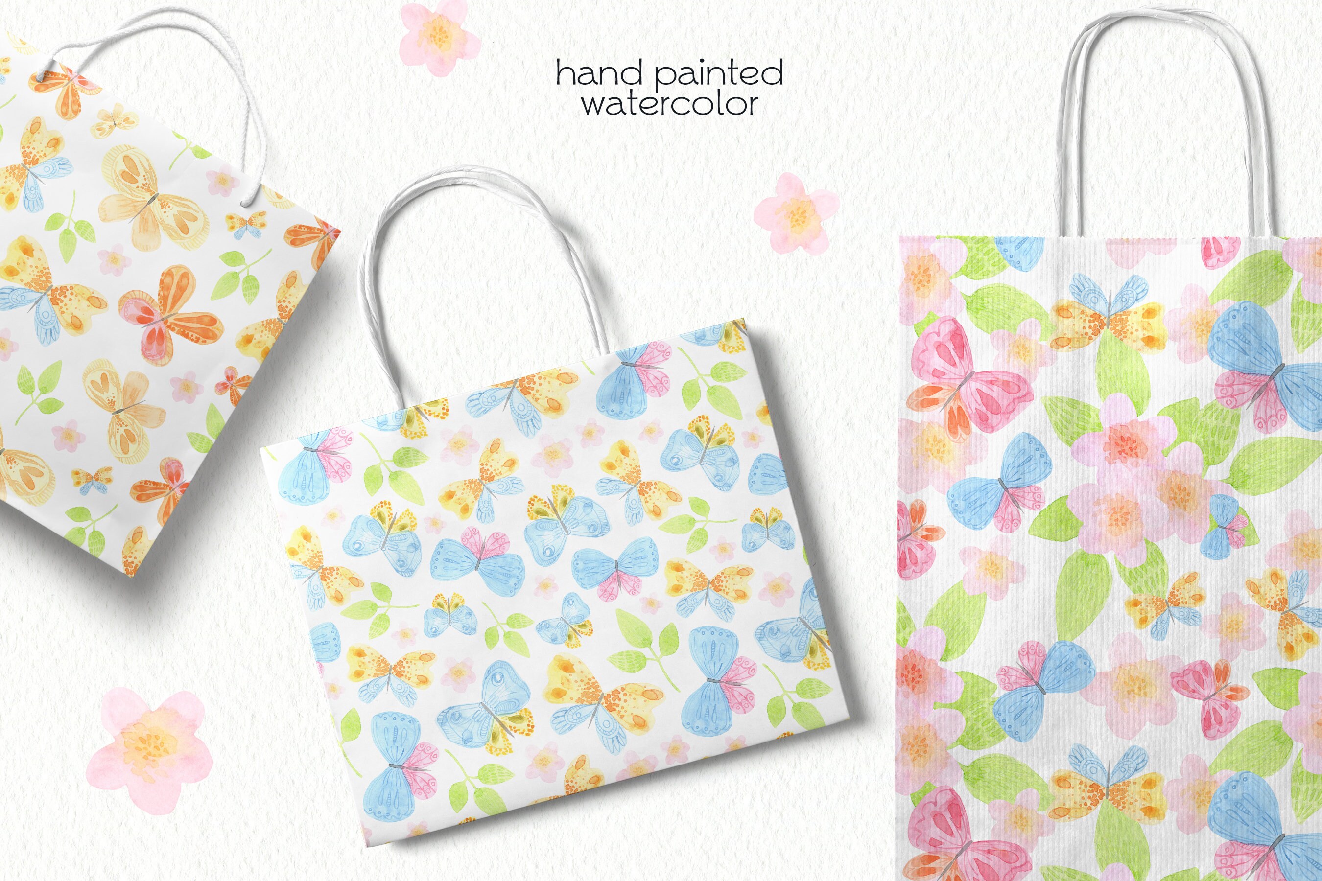 Watercolor Butterflies Digital Paper / Scrapbook Paper / - Etsy