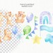 Watercolor Blue Baby Bear Clipart / PNG Files / Instant - Etsy