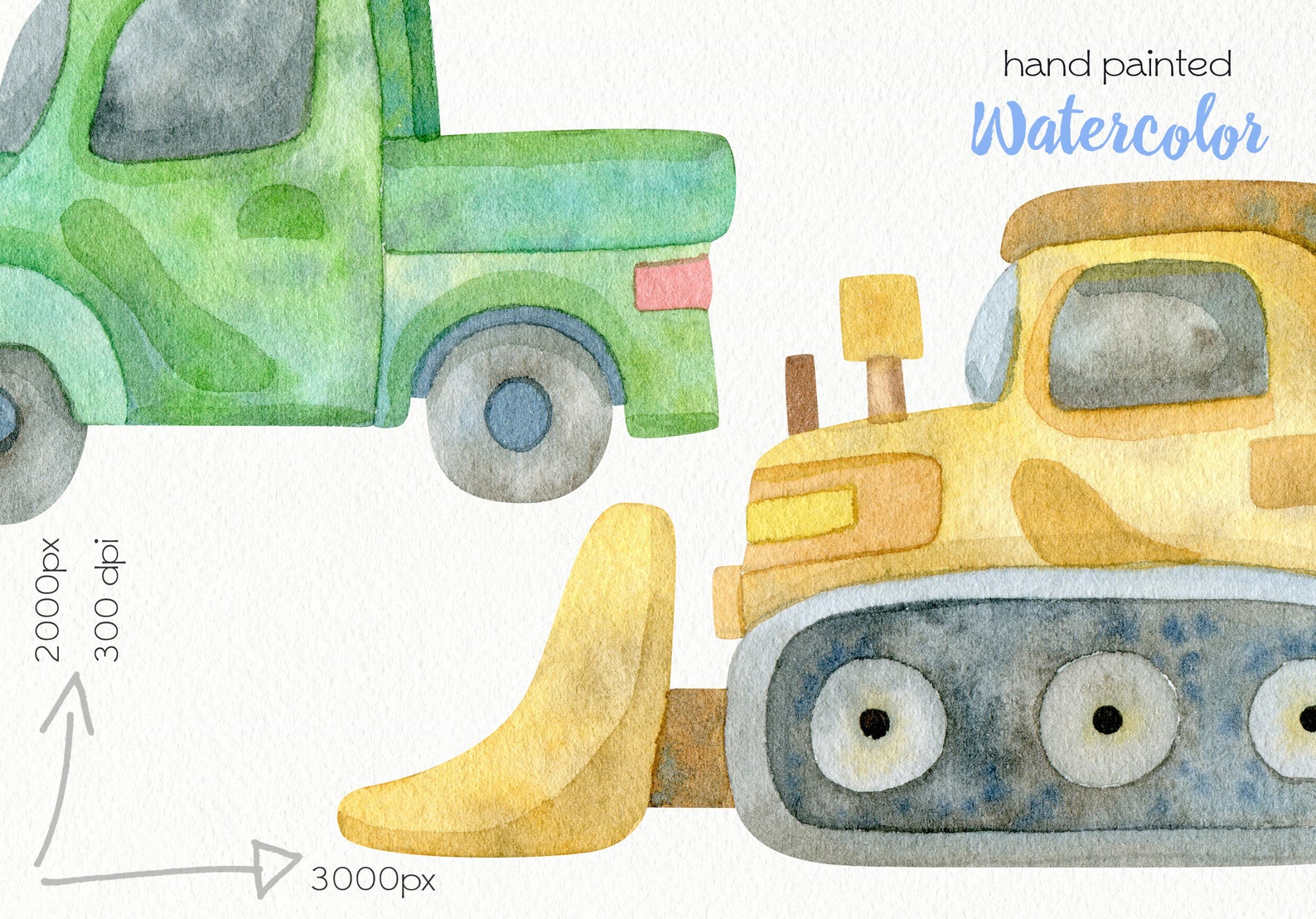 Watercolor Transport Clipart / Cars Clipart / Cartoon Boy | Etsy