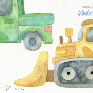 Watercolor Transport Clipart / Cars Clipart / Cartoon Boy Clipart ...