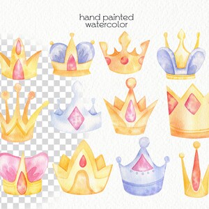 Watercolor Crown Clipart / PNG Files / Instant Download - Etsy