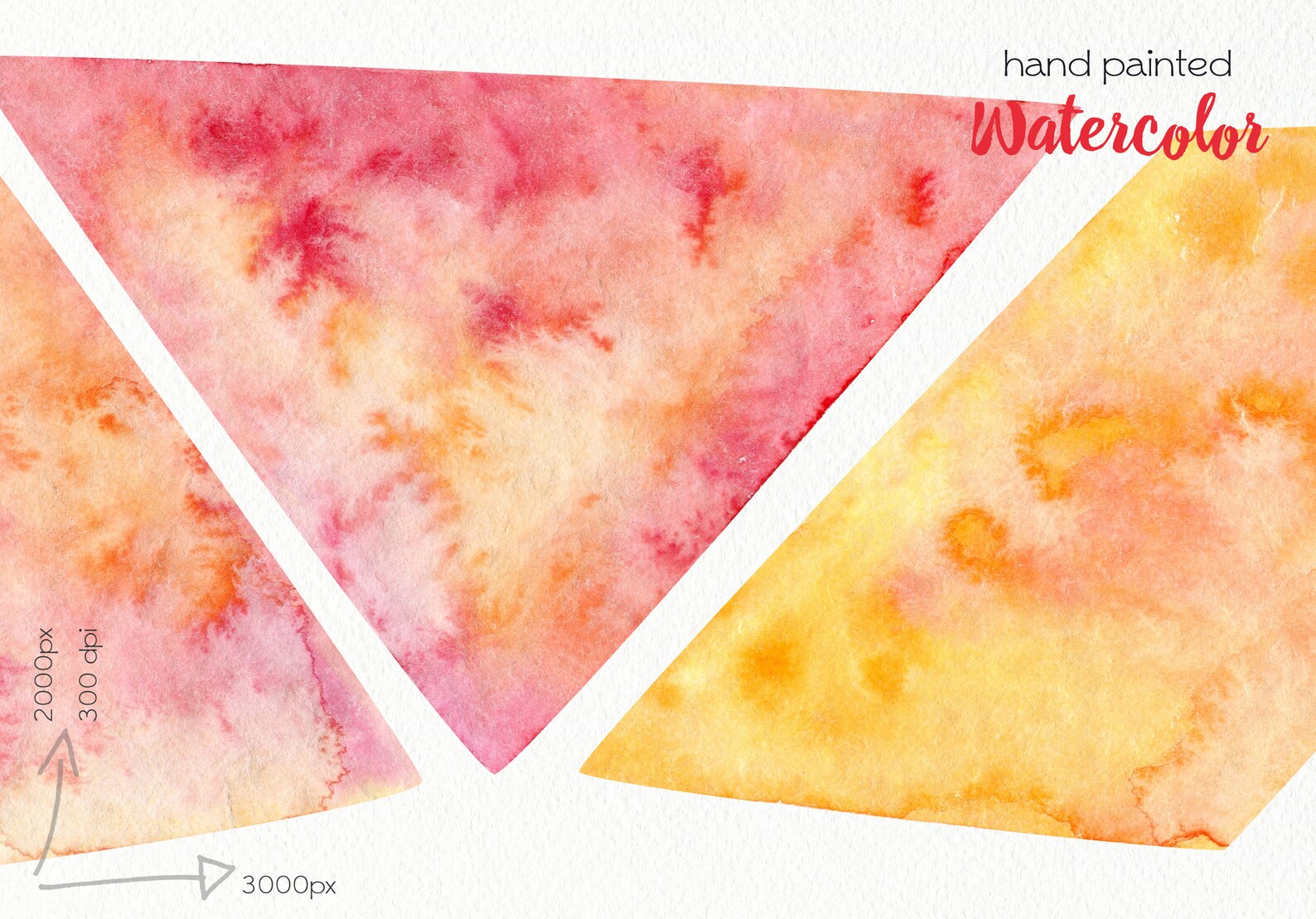 Watercolor Triangles Clipart / Geometric Figures / Printable | Etsy