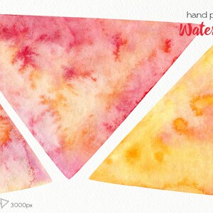 Watercolor Triangles Clipart / Geometric Figures / Printable, Digital ...