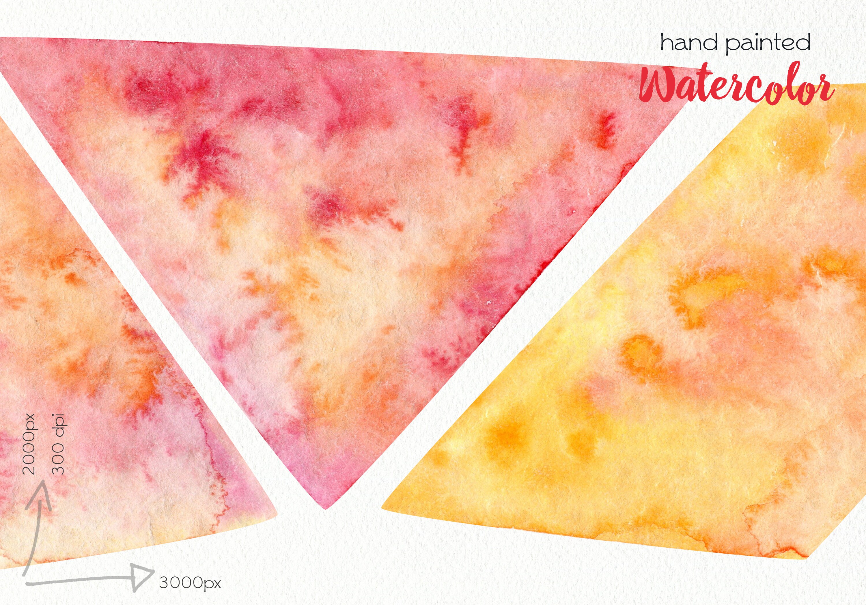 Watercolor Triangles Clipart / Geometric Figures / Printable - Etsy