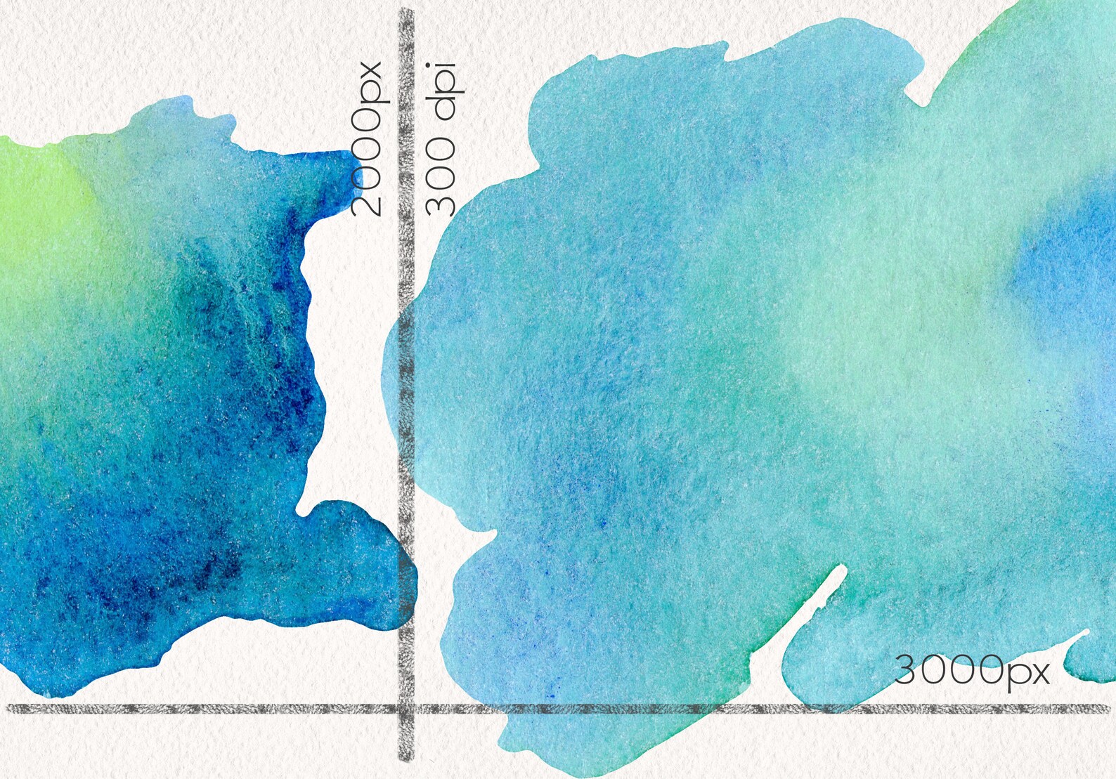 Watercolor Spots Clipart / Splashes and Splotches / Textures / Blobs ...