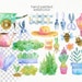Watercolor Garden Clipart / Gardening Tools Clipart / Spring Floral ...