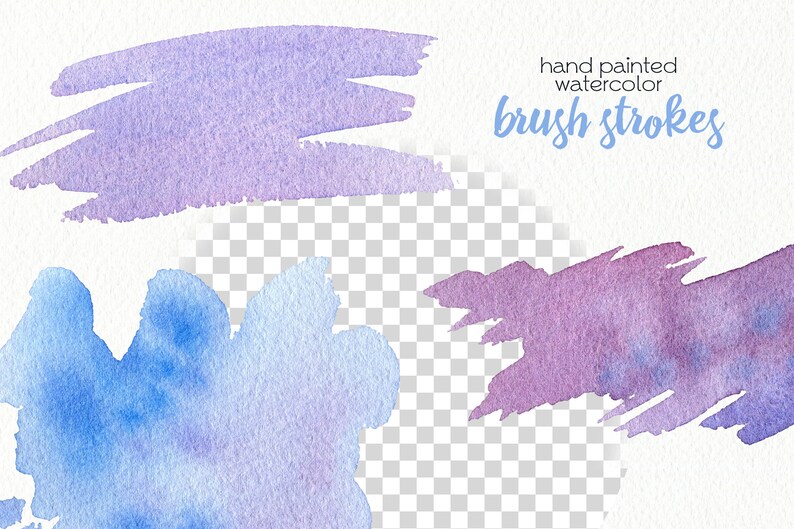 Watercolor Hand Painted Spots Clipart / Splashes and Splotches - Etsy