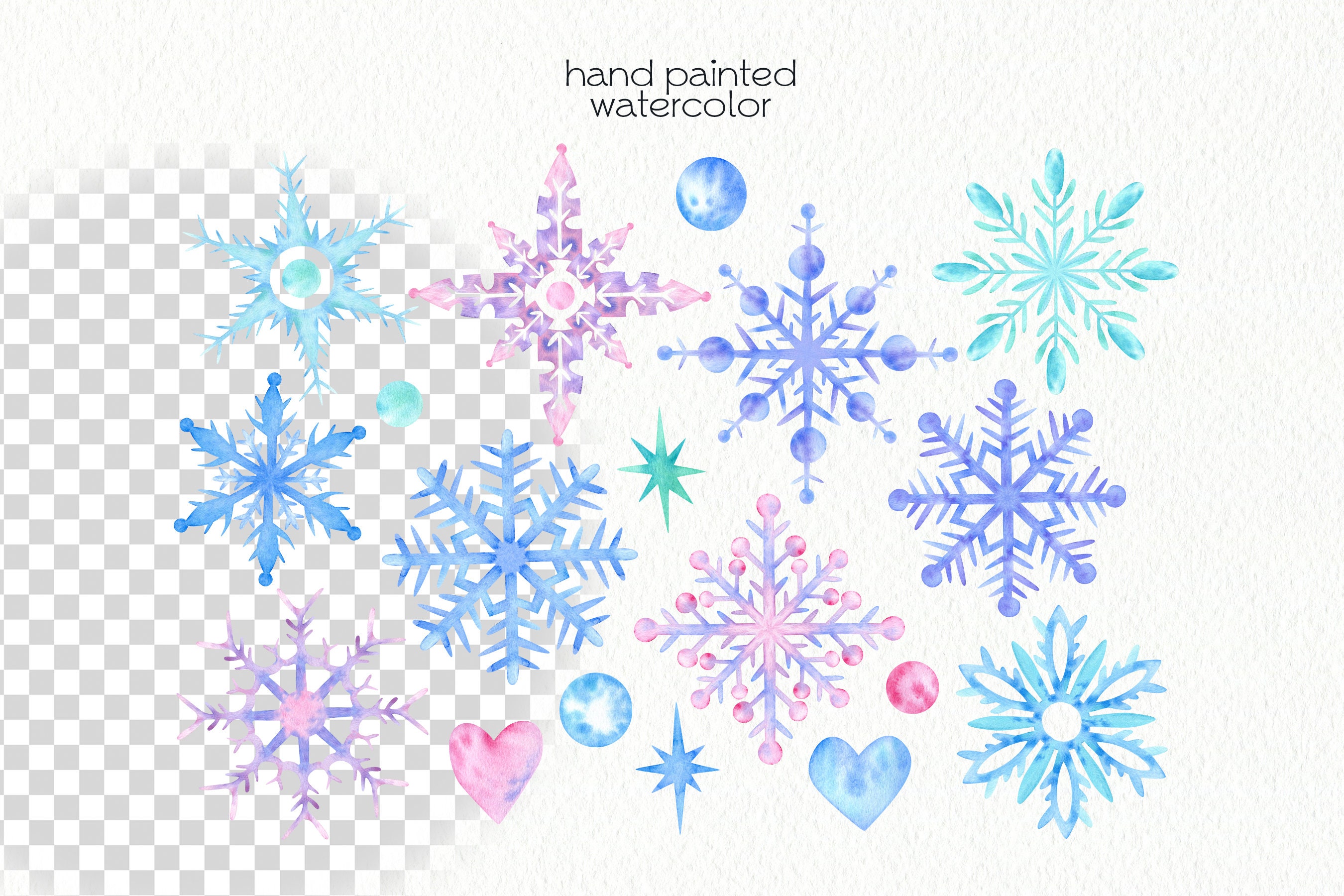 Watercolor Snowflake Clipart / Christmas Holidays / Winter - Etsy