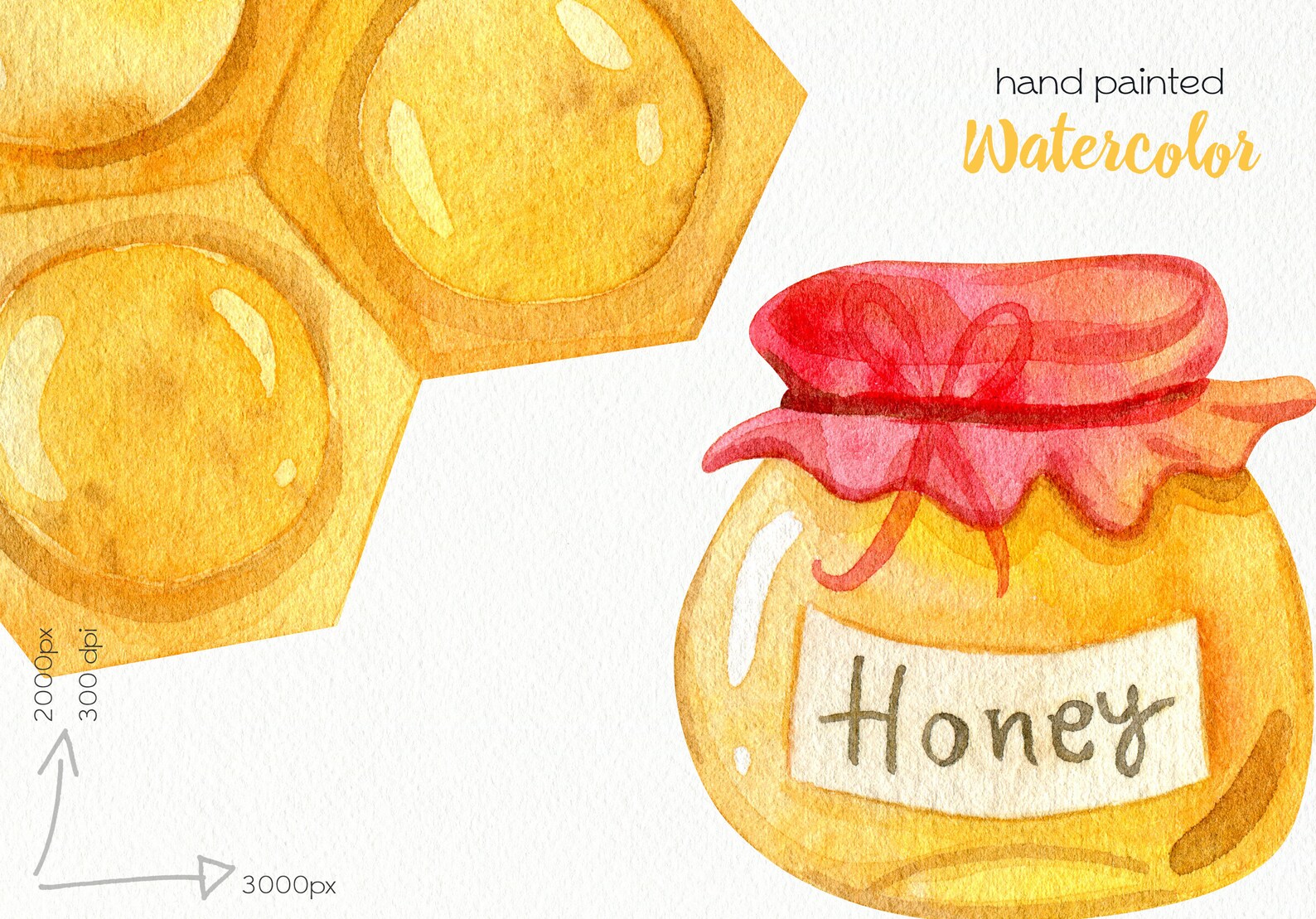 Watercolor Honeybee Clipart / Cute Bees / Digital PNG Files / - Etsy