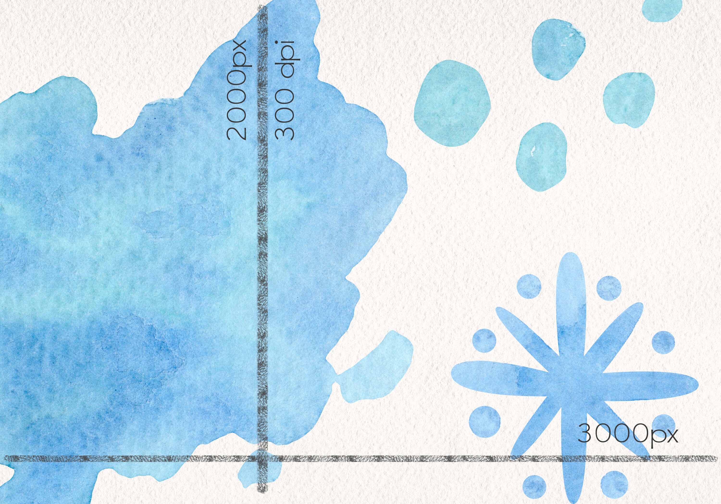 Watercolor Snowflakes Clipart / Christmas Clipart / Blue and | Etsy