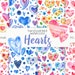 Watercolor Hearts Digital Paper / Valentine Day Scrapbook | Etsy