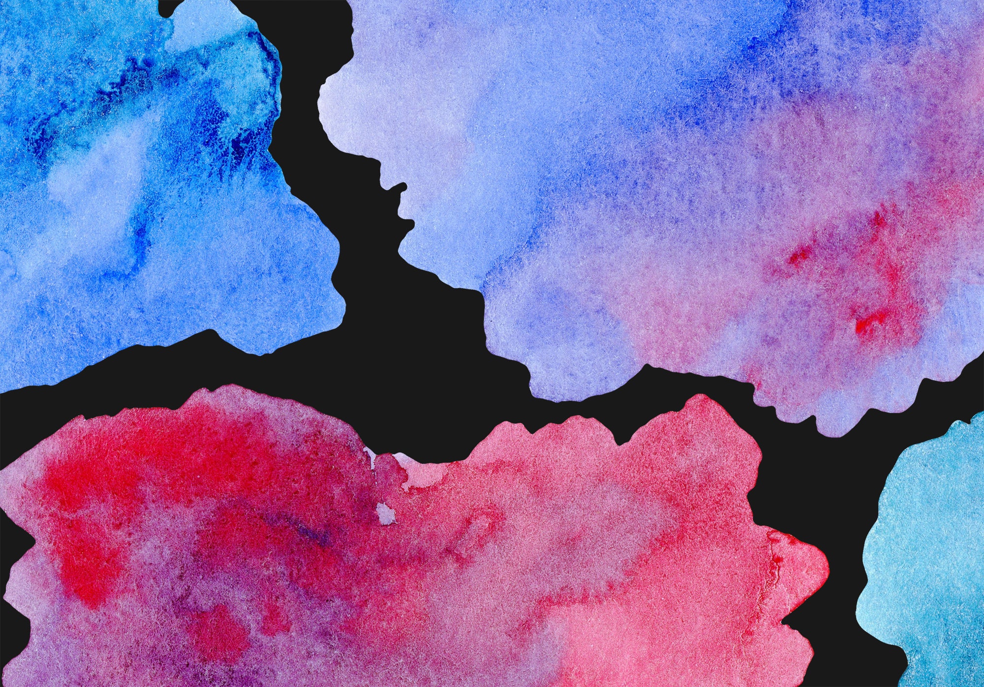 Watercolor Spots Clipart / Splashes and Splotches / Textures / Blobs ...