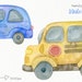 Watercolor Transport Clipart / Cars Clipart / Cartoon Boy Clipart ...