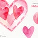 Watercolor Hearts Clipart / Hand Painted Pink Hearts / Valentines Day ...