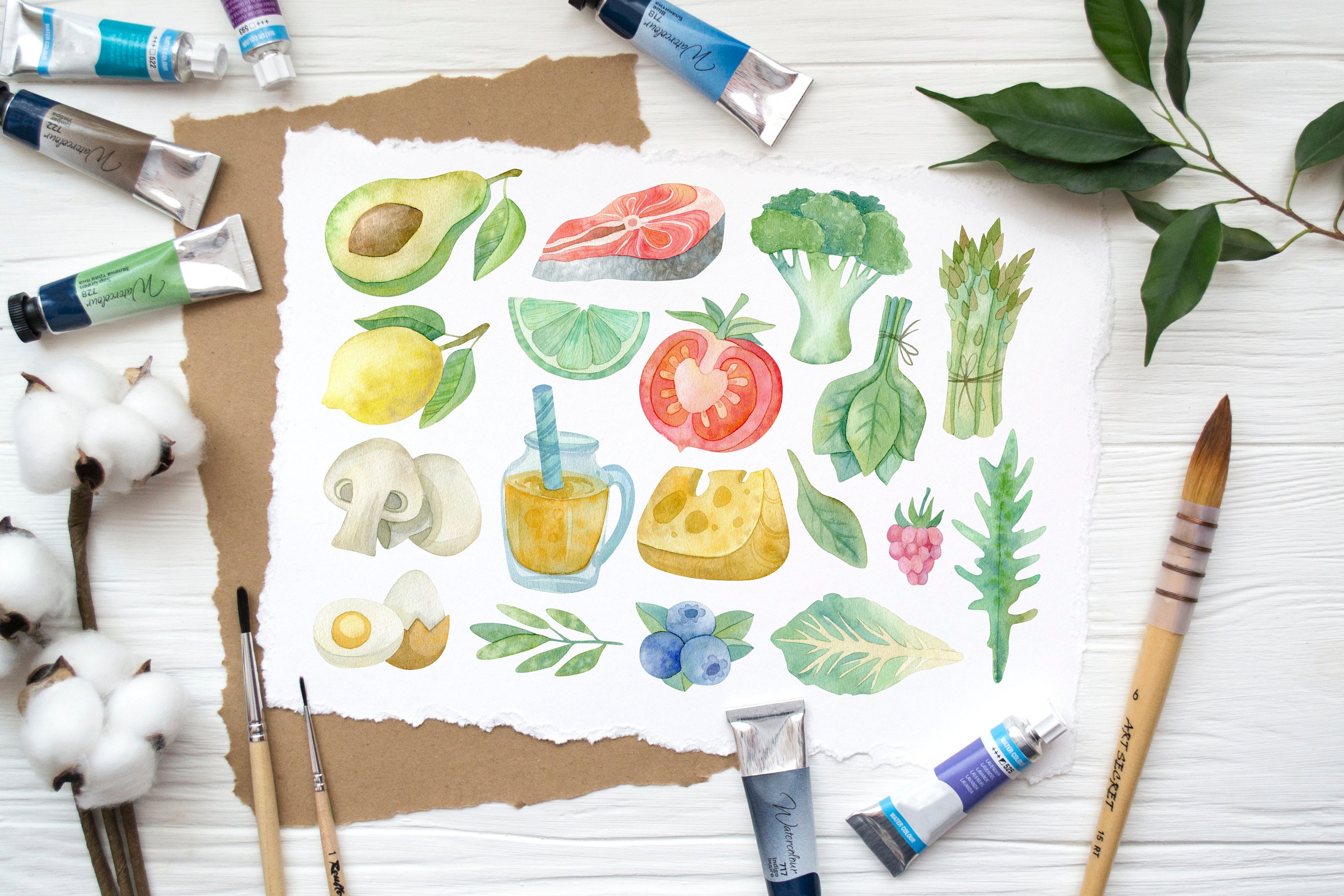 Watercolor Freshy Clipart / Vegetables / Healthy Eating / - Etsy