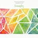 Watercolor Triangles Clipart / Geometric Figures / Printable, Digital ...