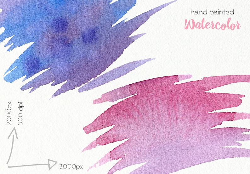 Watercolor Hand Painted Spots Clipart / Splashes and Splotches - Etsy