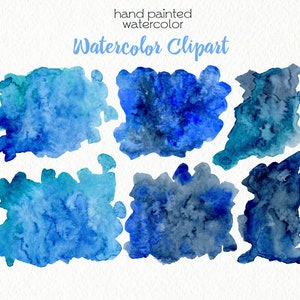 Watercolor Spots Clipart / Brush Strokes / Textures and Backgrounds ...
