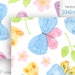 Watercolor Butterflies Digital Paper / Scrapbook Paper / Seamless ...