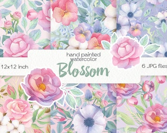 Watercolor Monsters Digital Paper / Scrapbook Paper / Seamless Patterns ...