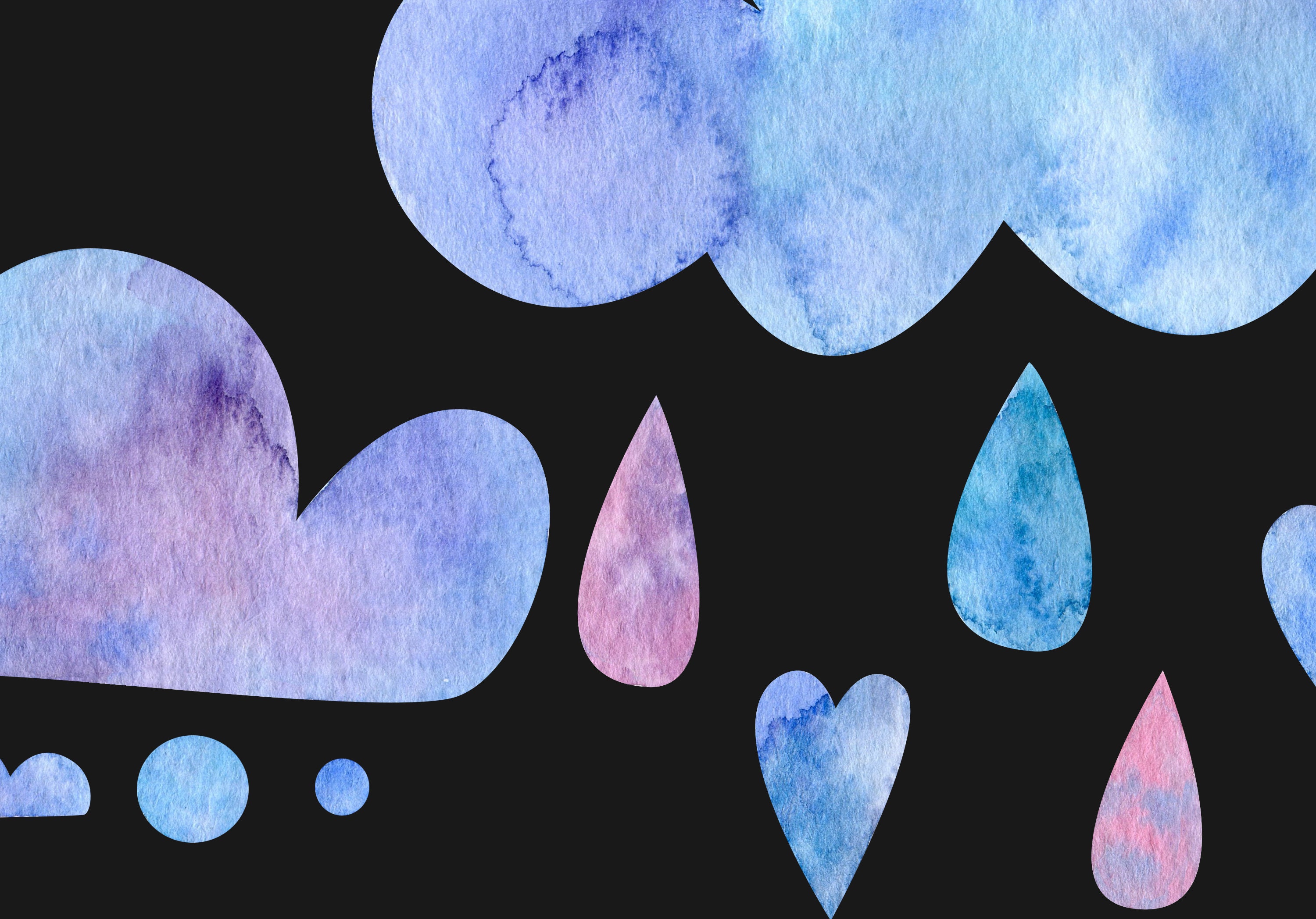 Watercolor Weather Clipart / Cute Rainbow Clouds Stars / - Etsy