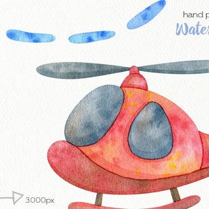 Watercolor Aviation Clipart / Cartoon Cute Air Transport / Printable ...