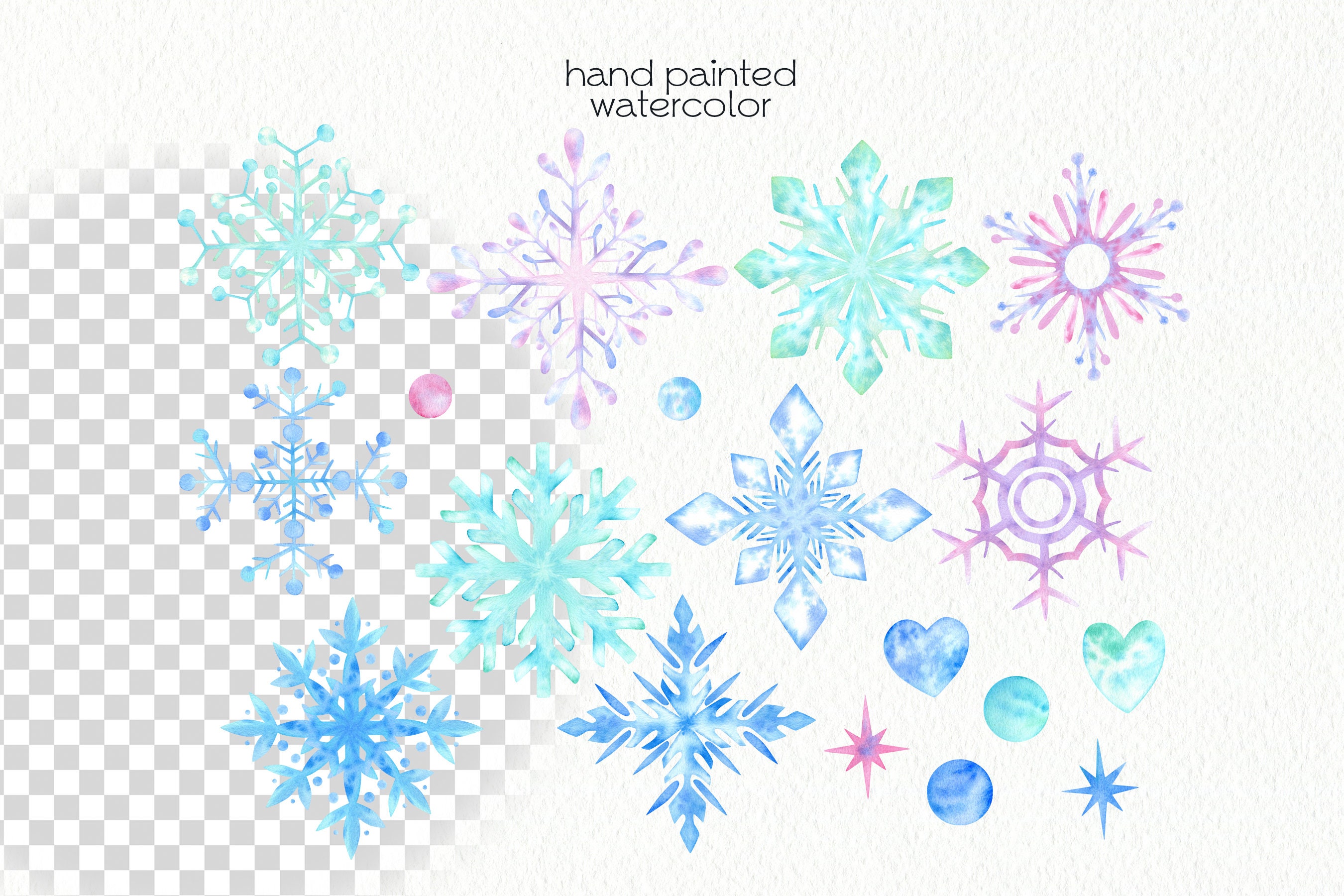 Watercolor Snowflake Clipart / Christmas Holidays / Winter - Etsy