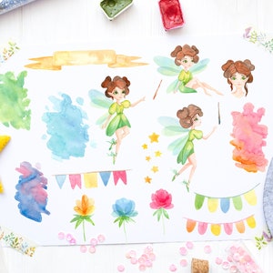 Fantasy Fairy Clipart / Watercolor Magic Clipart / Fairytale Girls ...